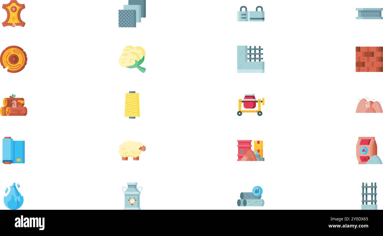 Raw material icons High-Quality Vector Icons Collection with Editable ...