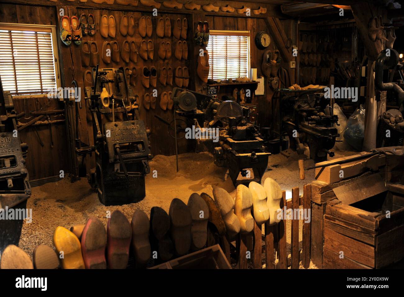 Original clogs production in Zaanse Schans , Zaandam, Holland Stock ...