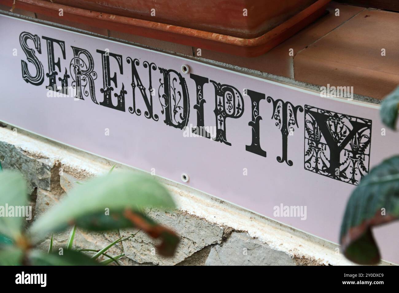 Serendipity sign, Peniscola Stock Photo - Alamy