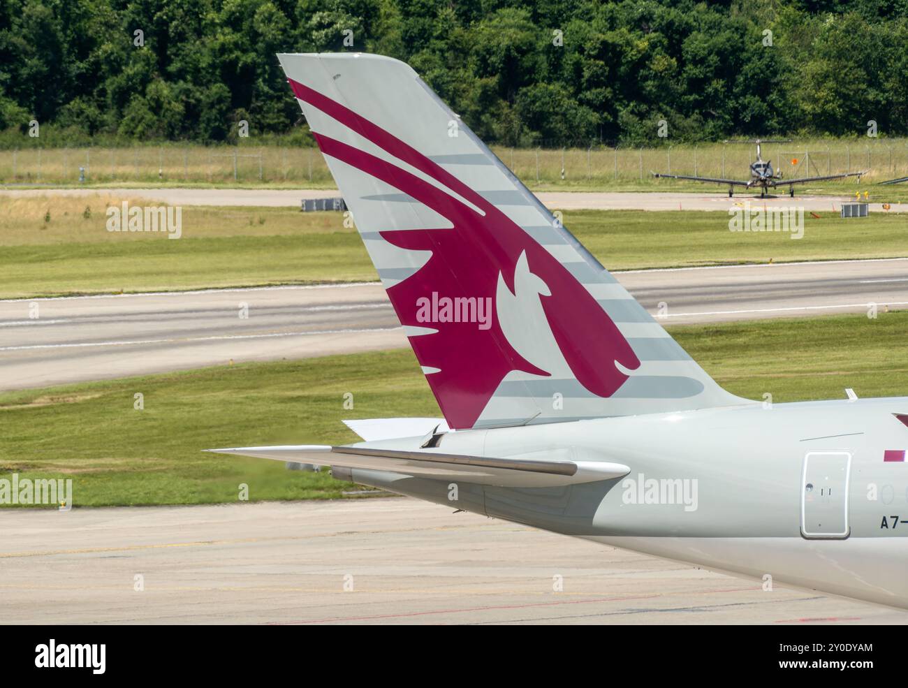 Geneva, Switzerland - June 16, 2024: sign and logo on an Airbus A350 ...