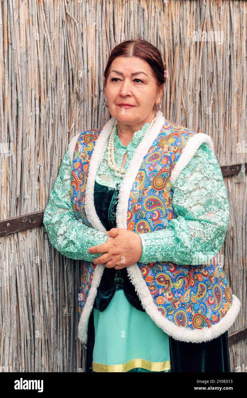 Stanitsa Borgustanskaya, Pyatigorsk, May 9, 2024. An elderly beautiful ...