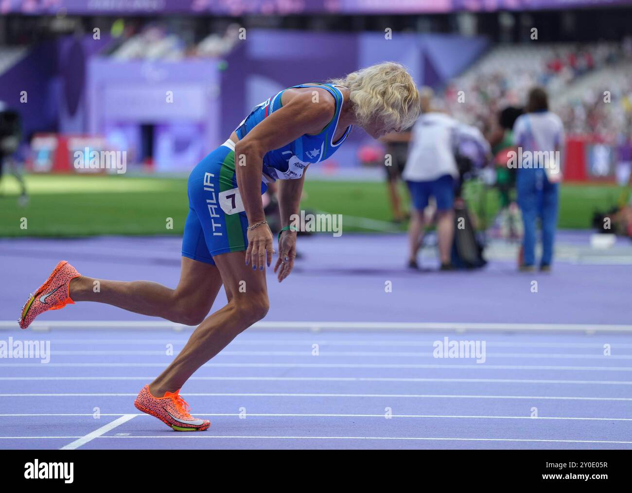 September 02 2024: Valentina Petrillo of Italy in action in Women's ...