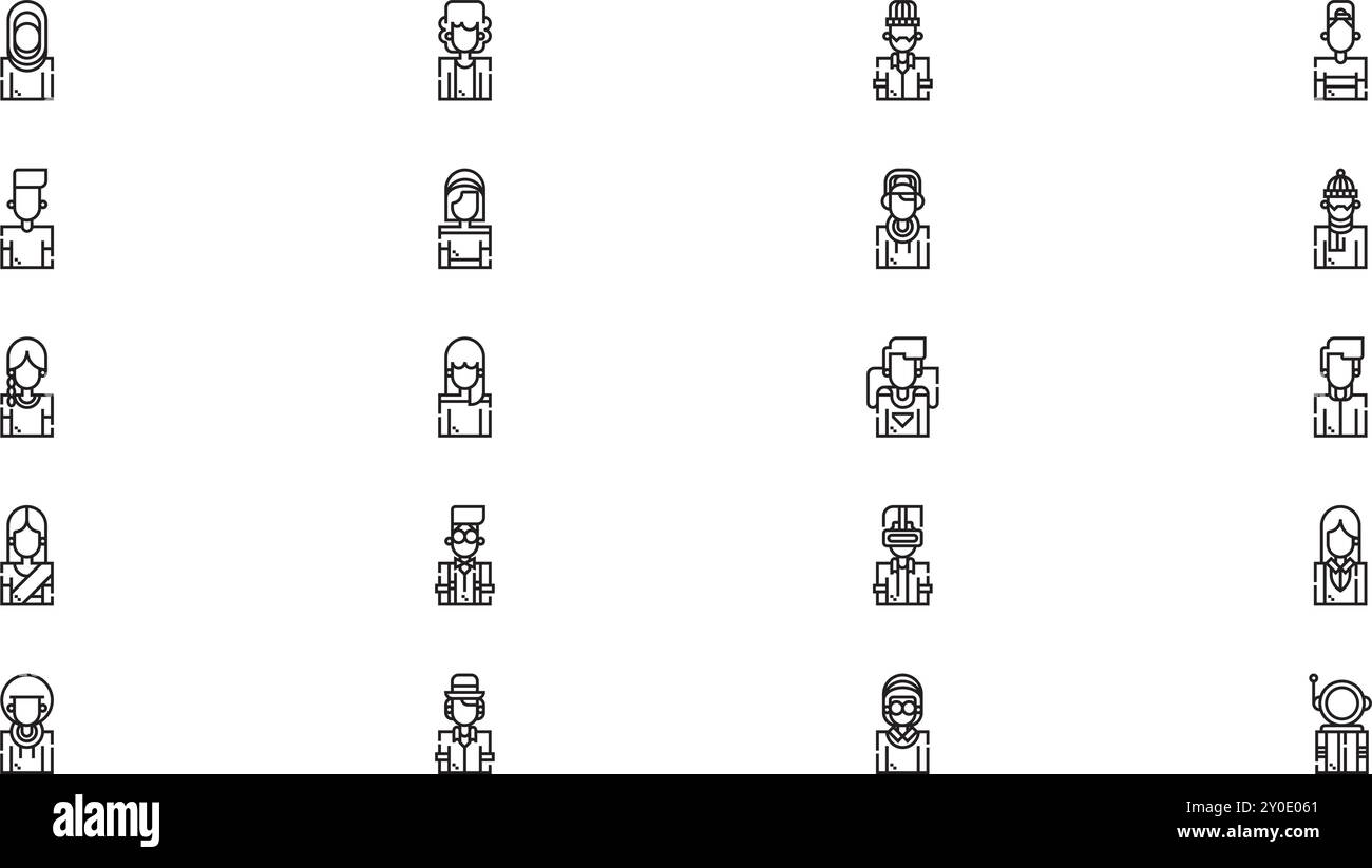 Avatar icon pack High-Quality Vector Icons Collection with Editable ...