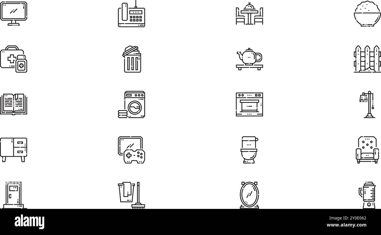 Home stuff icons High-Quality Vector Icons Collection with Editable ...