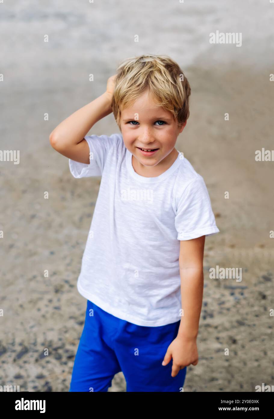 Portrait boy. Happy childhood, sincere emotions, joy of life, family ...
