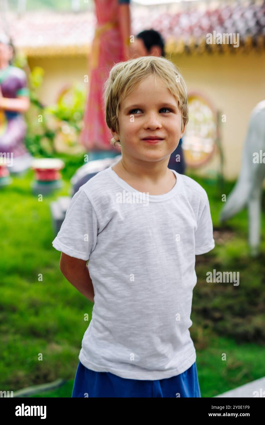Portrait boy. Happy childhood, sincere emotions, joy of life, family ...