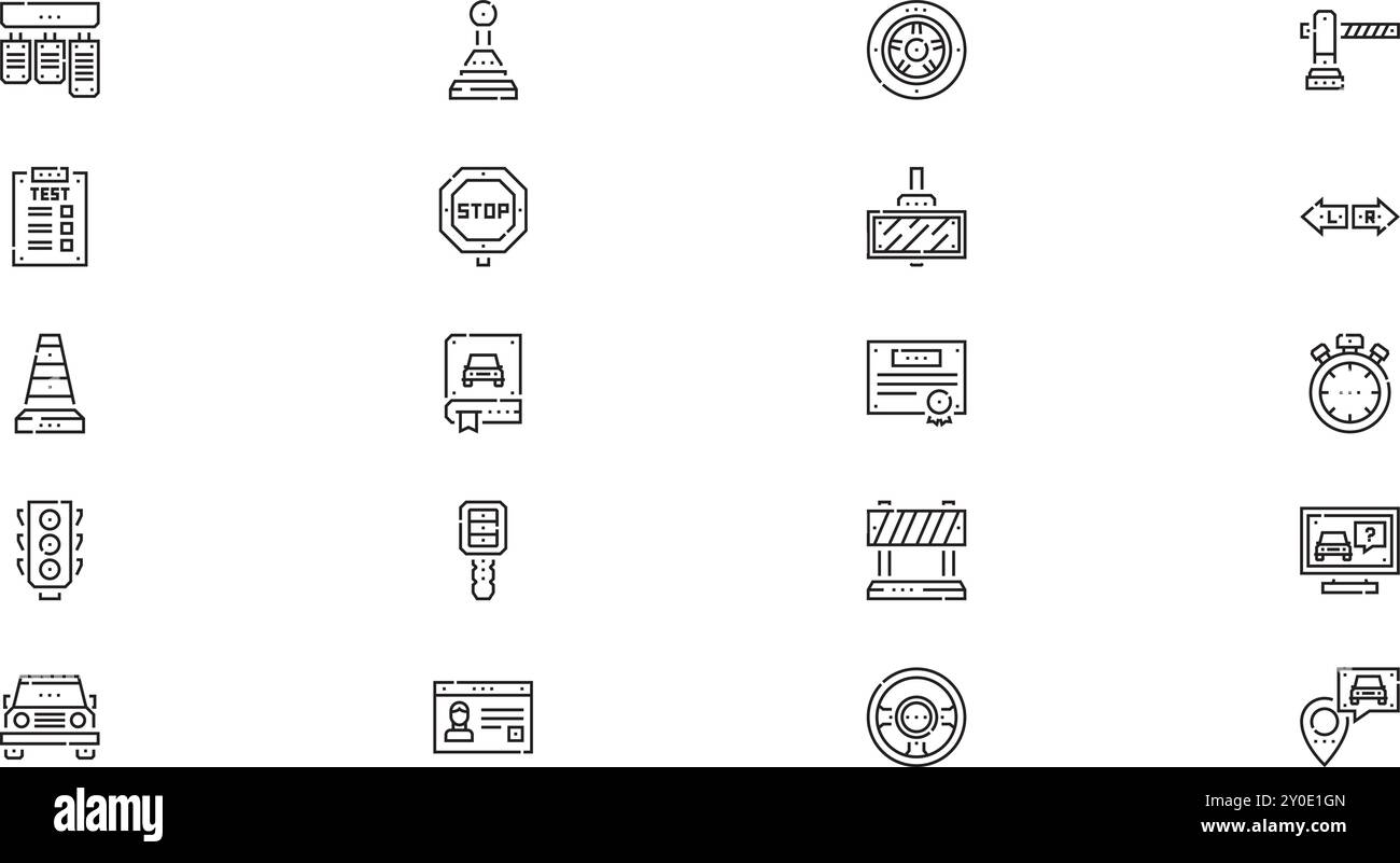 Driving school icon pack High-Quality Vector Icons Collection with ...
