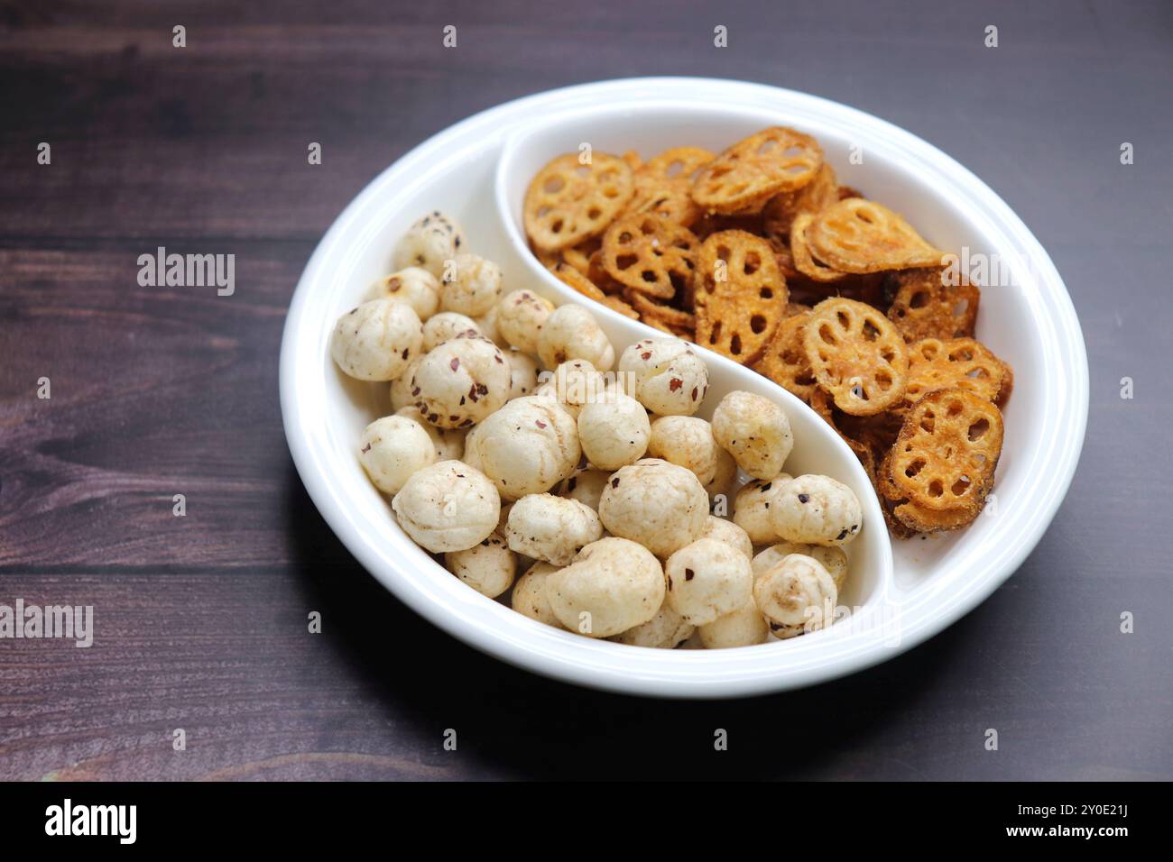 Crispy lotus stem chips and roasted makhana, perfectly spiced and ...