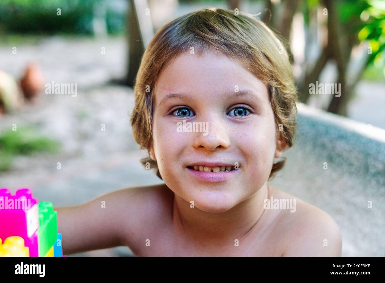Portrait boy. Happy childhood, sincere emotions, joy of life, family ...