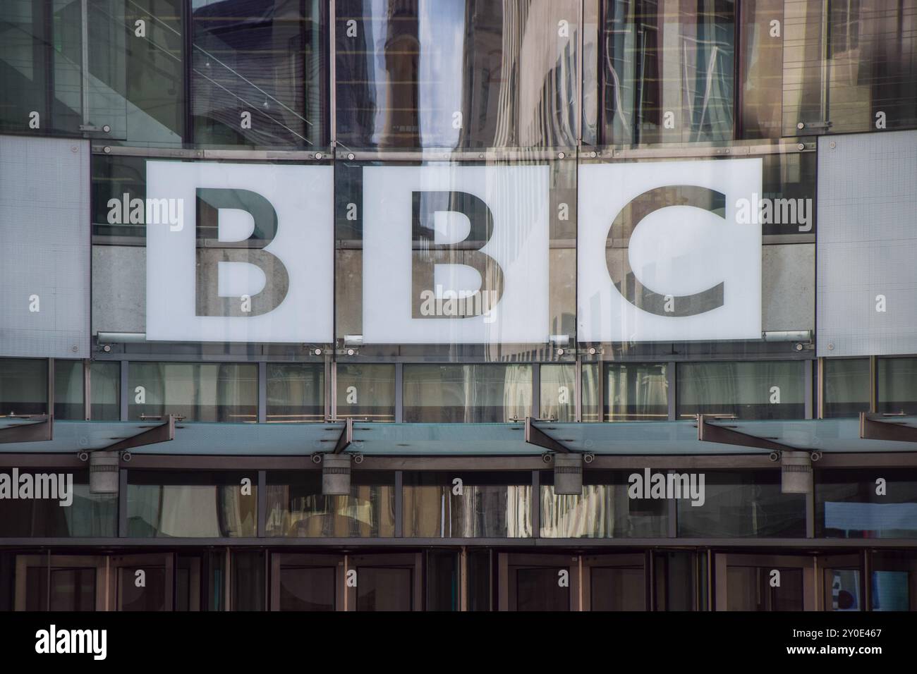 London, UK. 10th July 2023. Exterior view of the BBC headquarters in ...