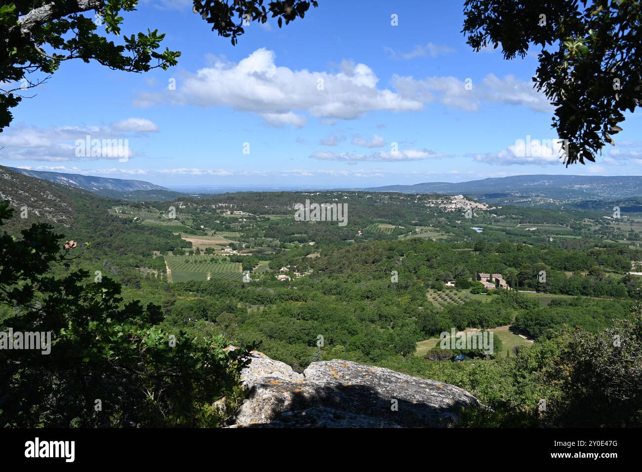 Panorama or Panoramic View over the Countryside of the Luberon Regional ...