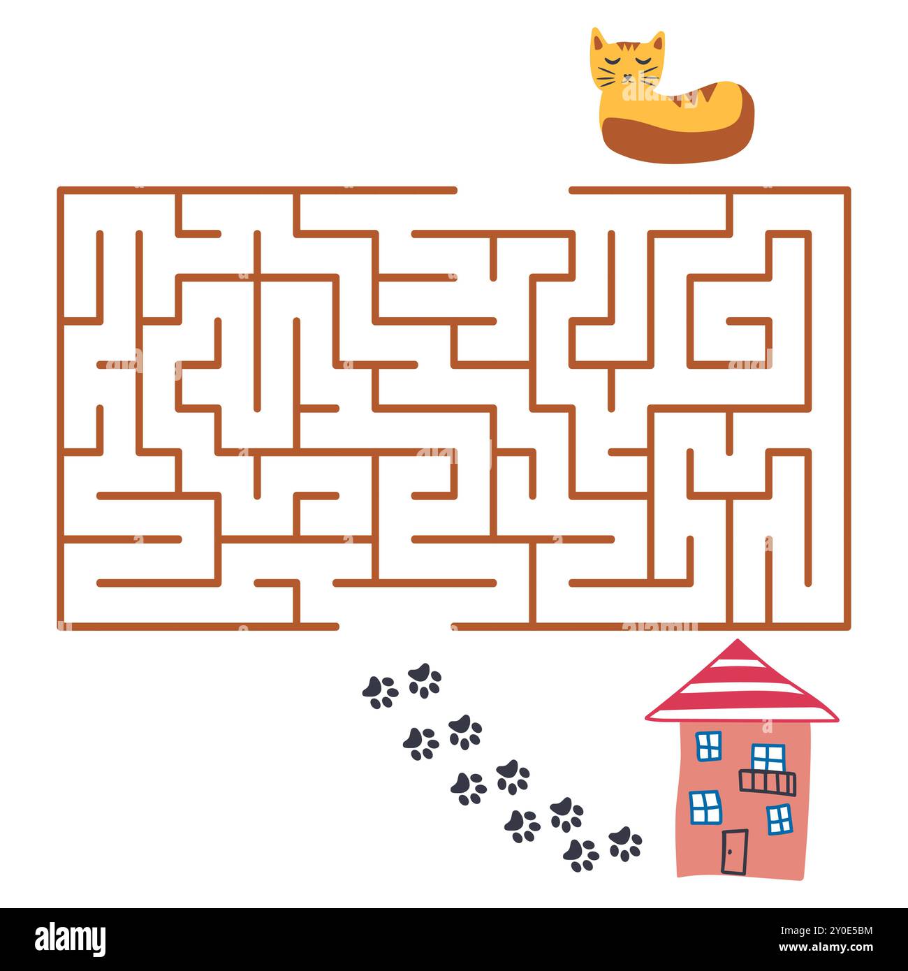 Children's game labyrinth. Find a way out of the maze Stock Vector ...