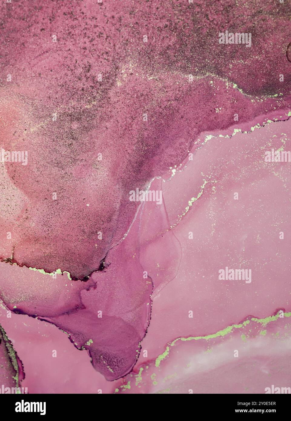 Soft pink and purple abstract art with shimmering gold accents on a ...