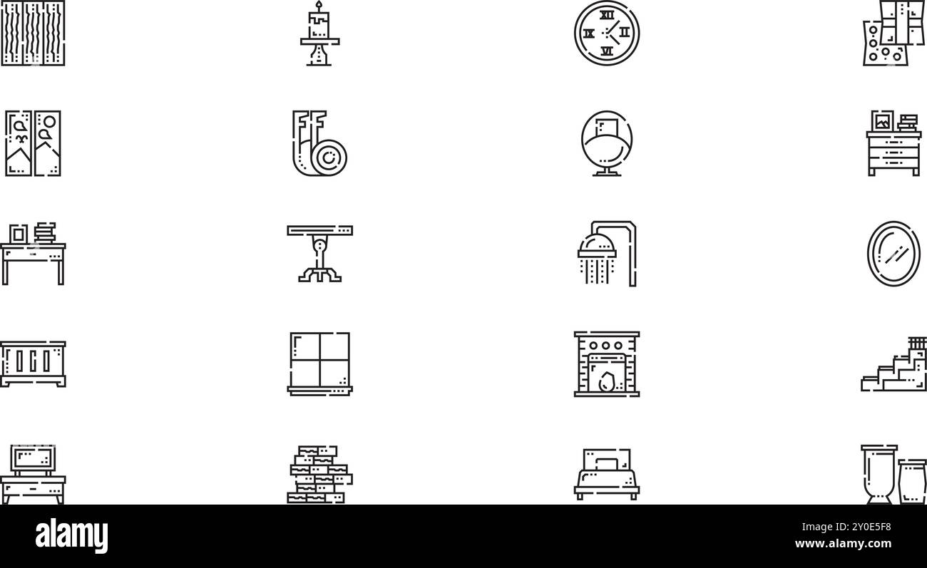 Interior design icons High-Quality Vector Icons Collection with ...