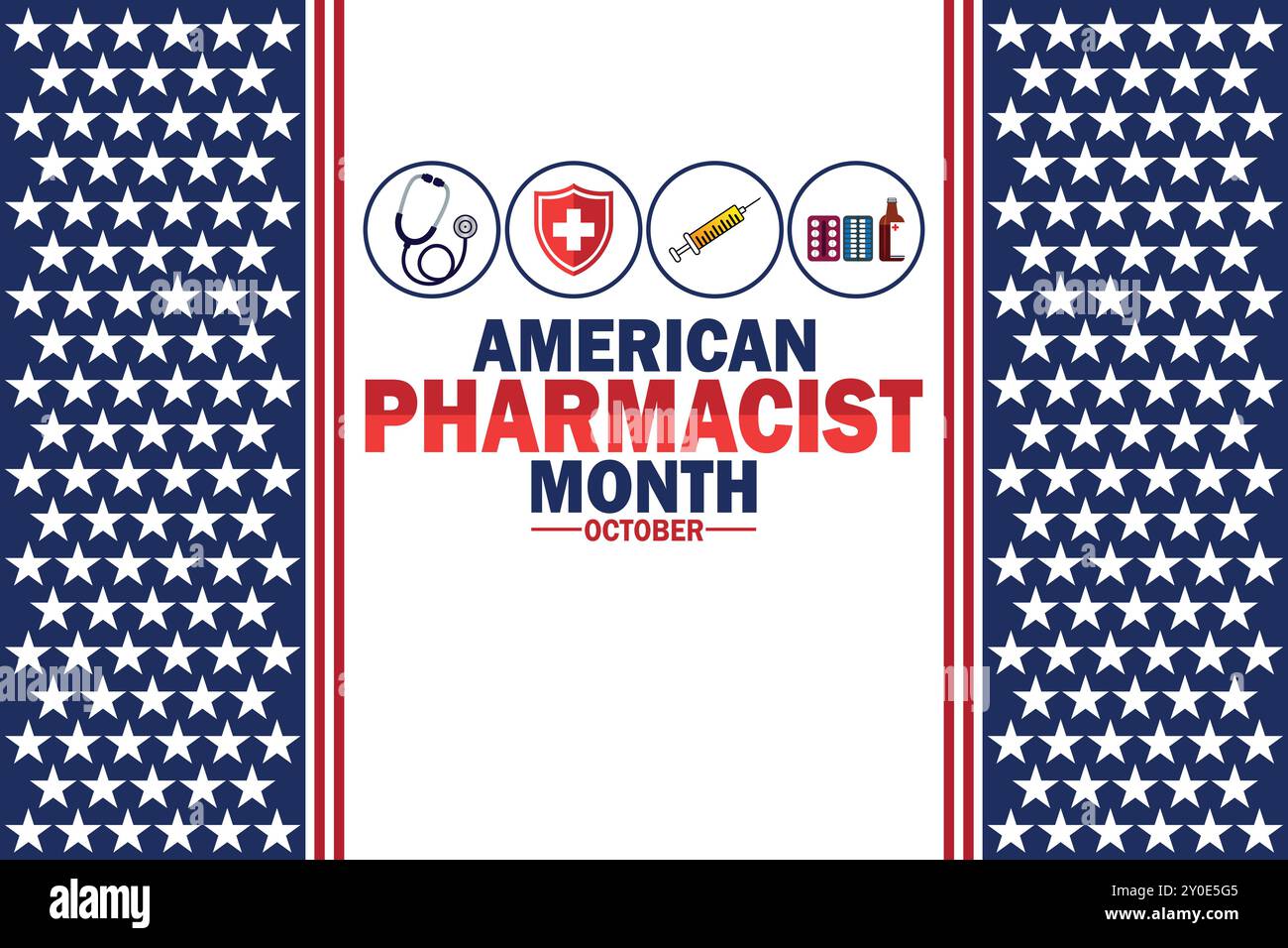 American Pharmacist Month October. Vector illustration. Holiday concept ...