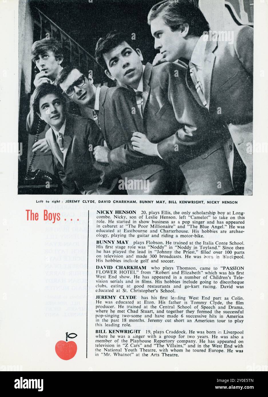 JEREMY CLYDE DAVID CHARKHAM BUNNY MAY BILL KENWRIGHT and NICKY HENSON ...