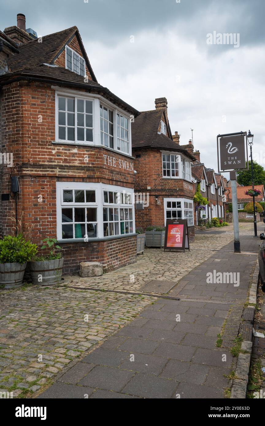 Exterior of The Swan Inn pub a former coaching inn on High Street Old ...