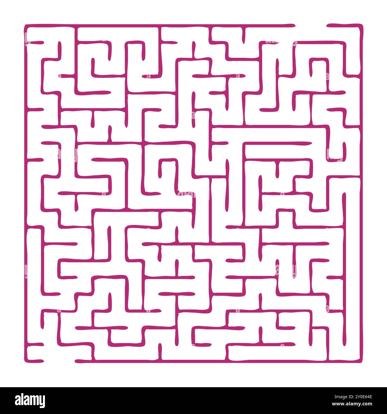 Maze shape design element. There is one entrance and exit and one correct path, but many paths ...