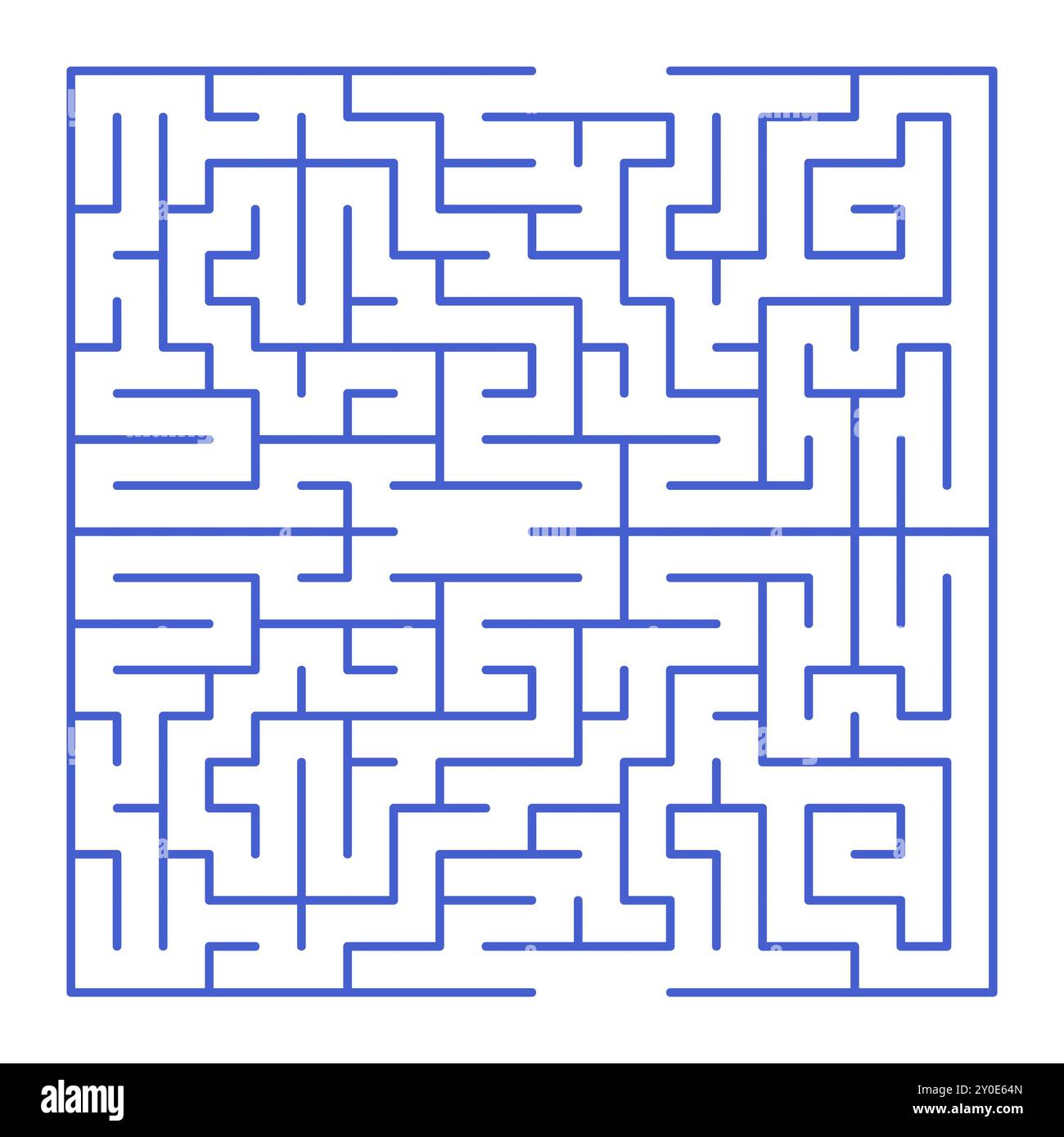 Maze shape design element. There is one entrance and exit and one correct path, but many paths ...