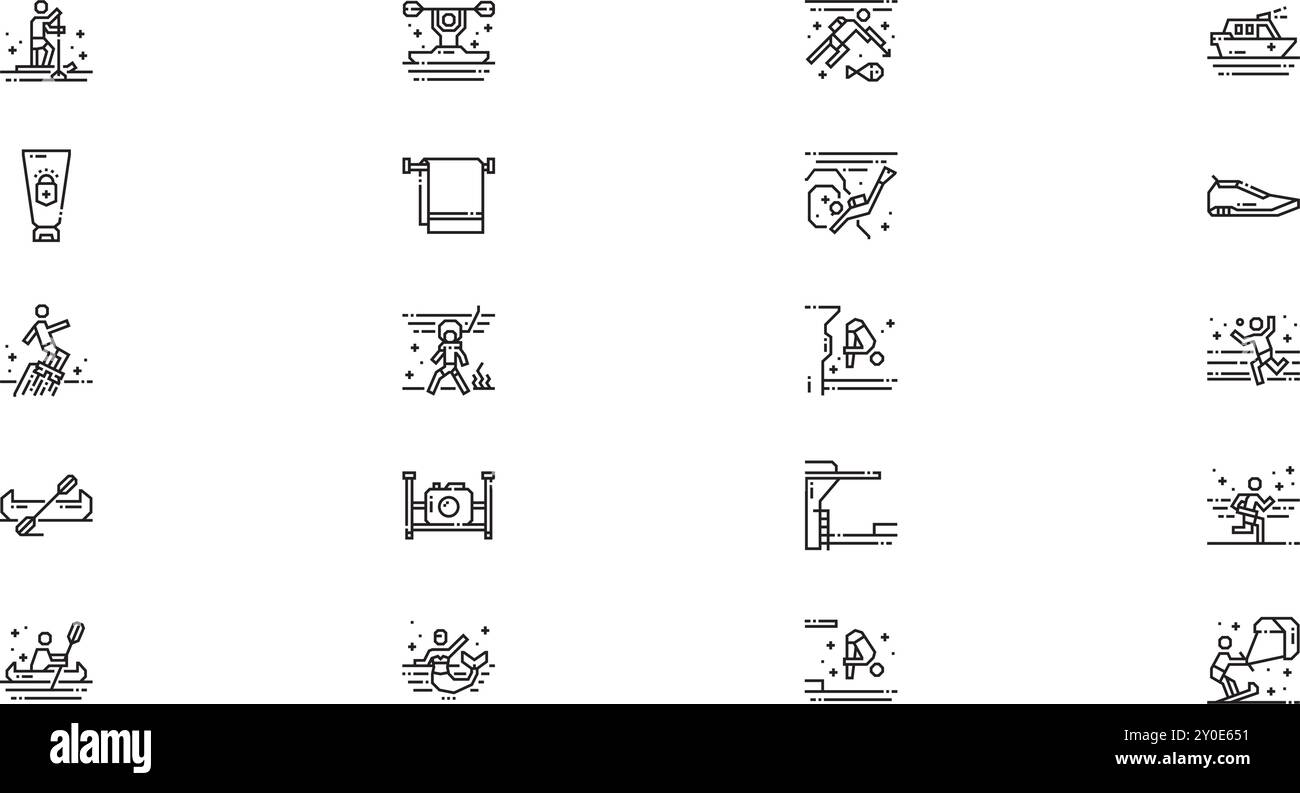 Aquatic sports icons High-Quality Vector Icons Collection with Editable ...