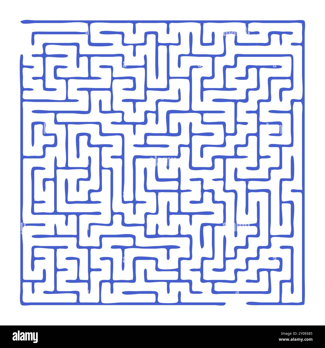 Maze shape design element. There is one entrance and exit and one correct path, but many paths ...