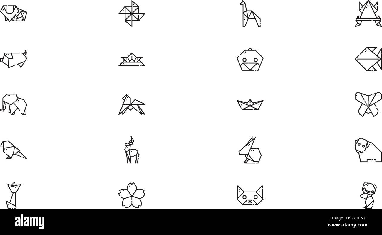 Origami icons High-Quality Vector Icons Collection with Editable Stroke ...