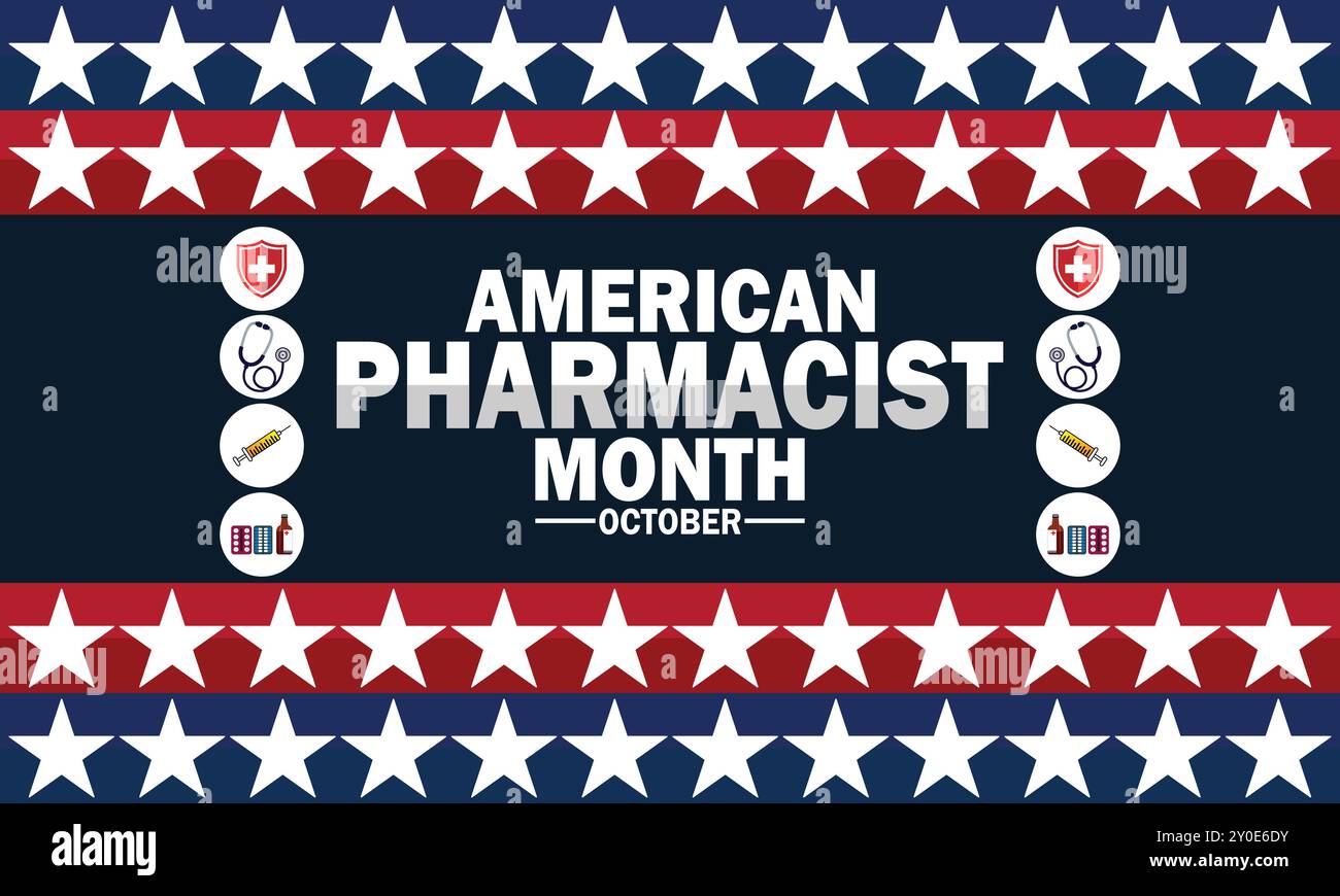 American Pharmacist Month October wallpaper with shapes and typography ...