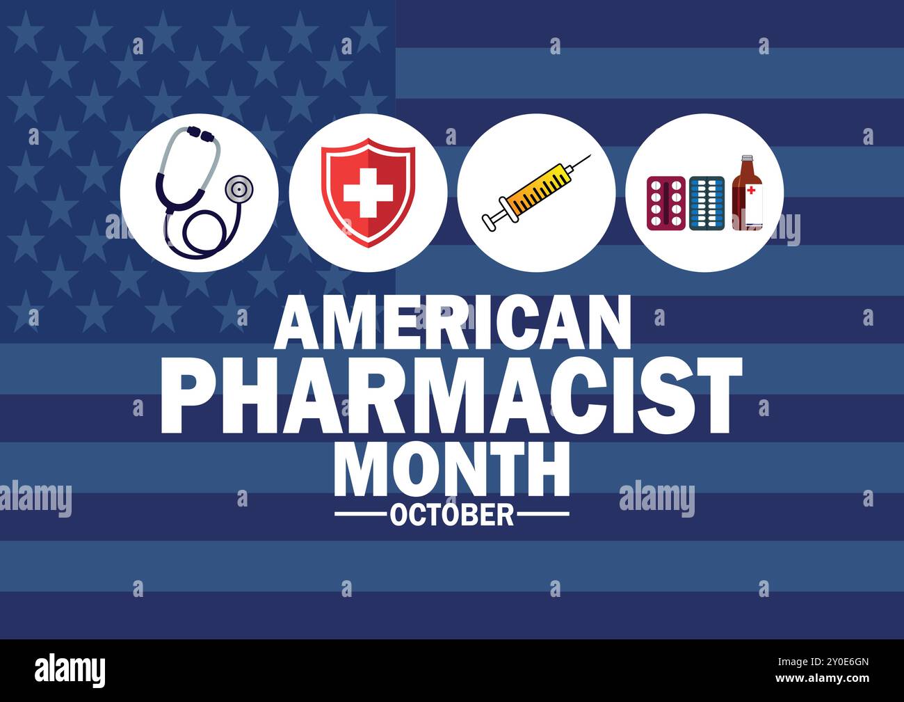American Pharmacist Month October. Vector illustration. Suitable for ...