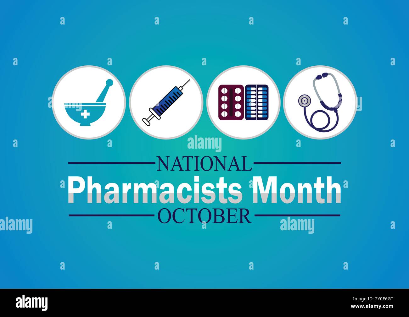National Pharmacists Month October wallpaper with shapes and typography ...