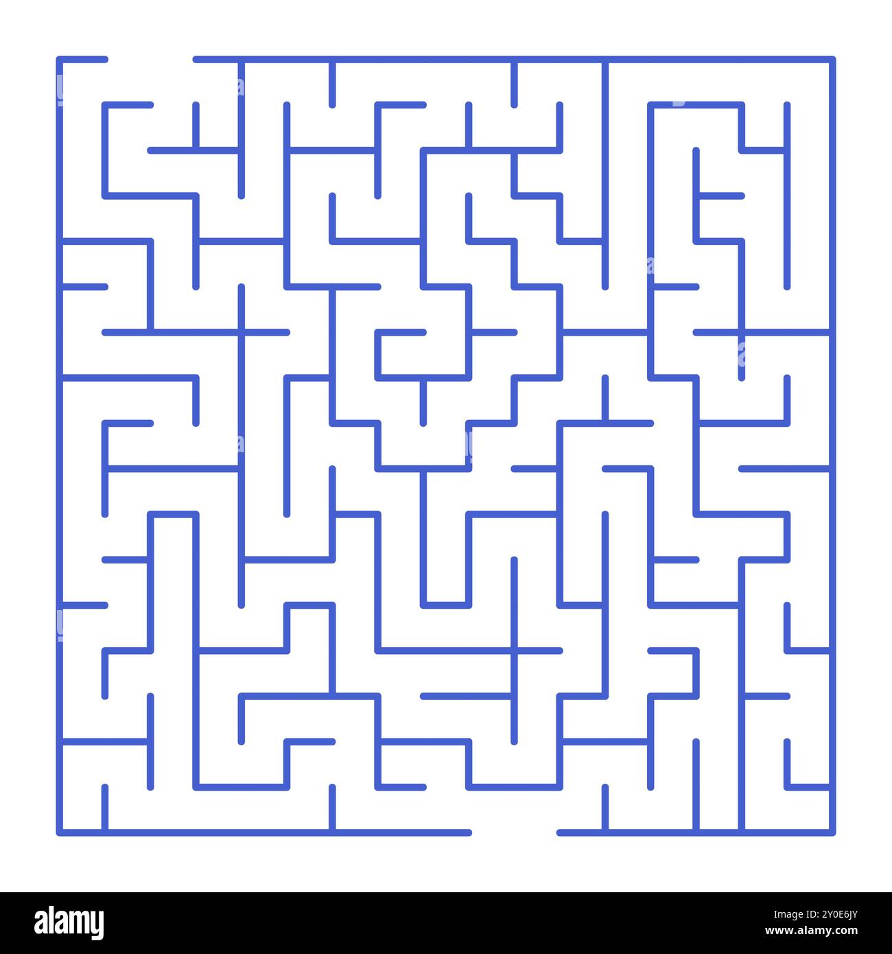 Maze shape design element. There is one entrance and exit and one ...