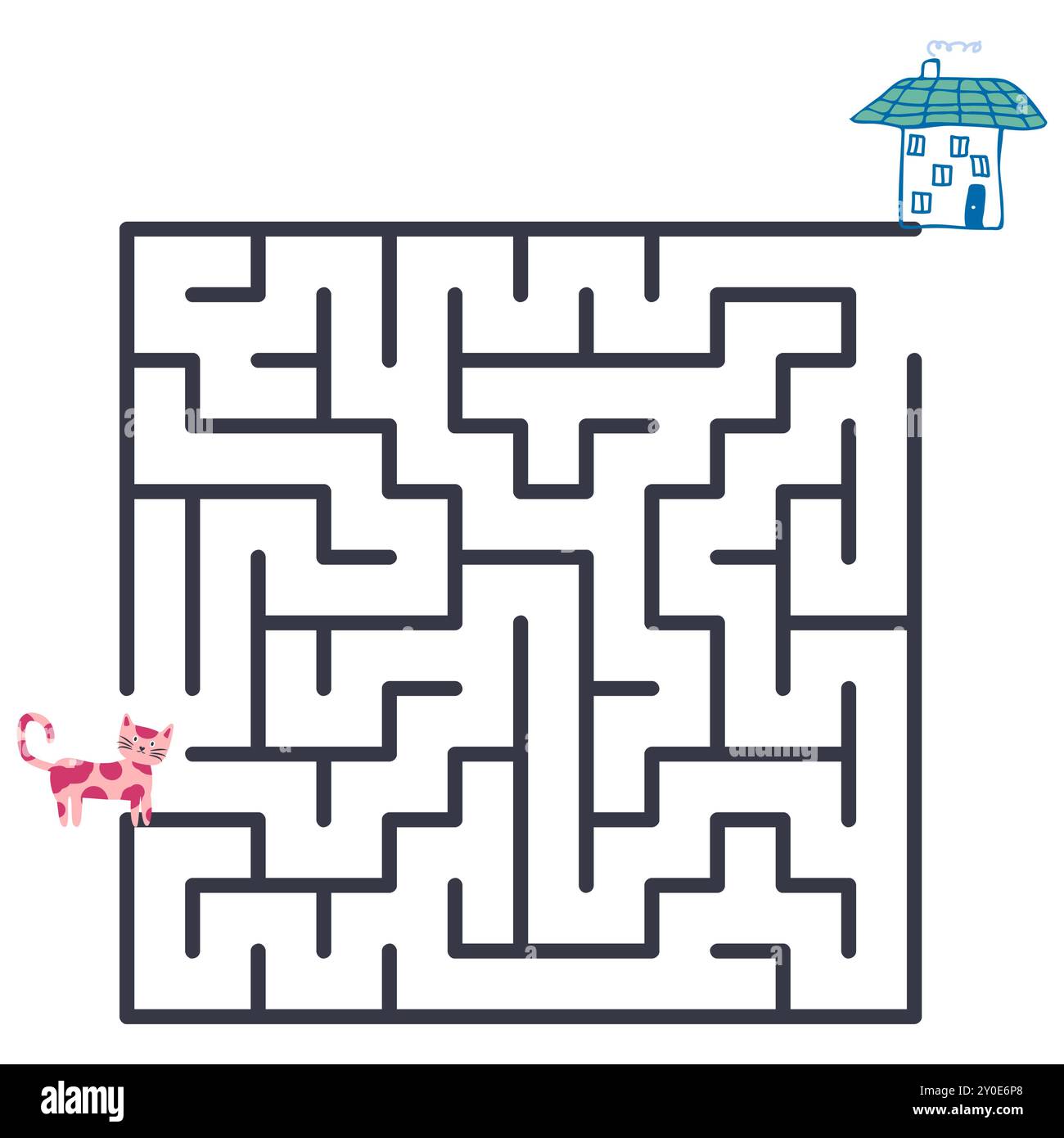 Children's game labyrinth. Find a way out of the maze Stock Vector ...
