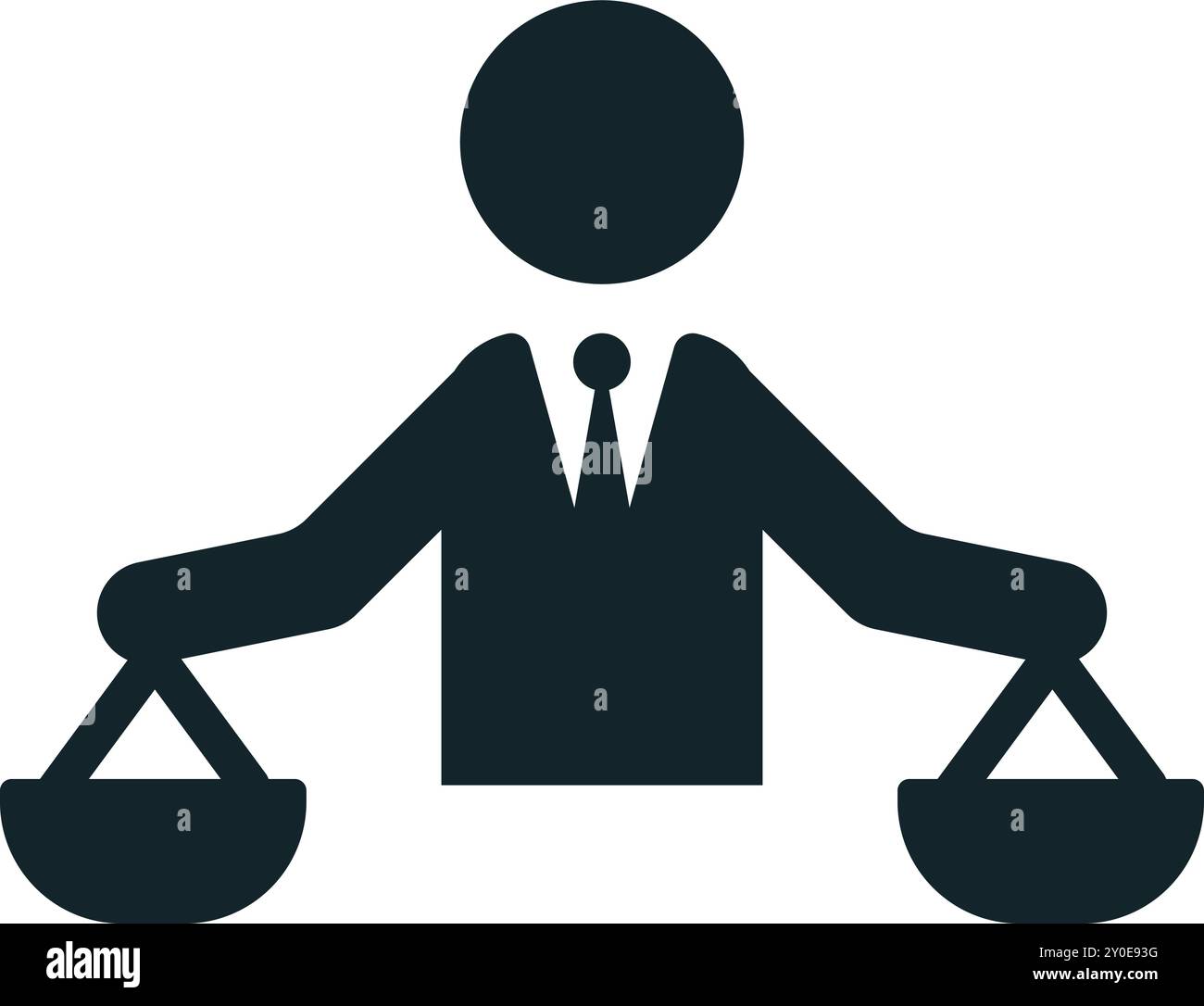 Businessman holding scales comparing options in business management ...