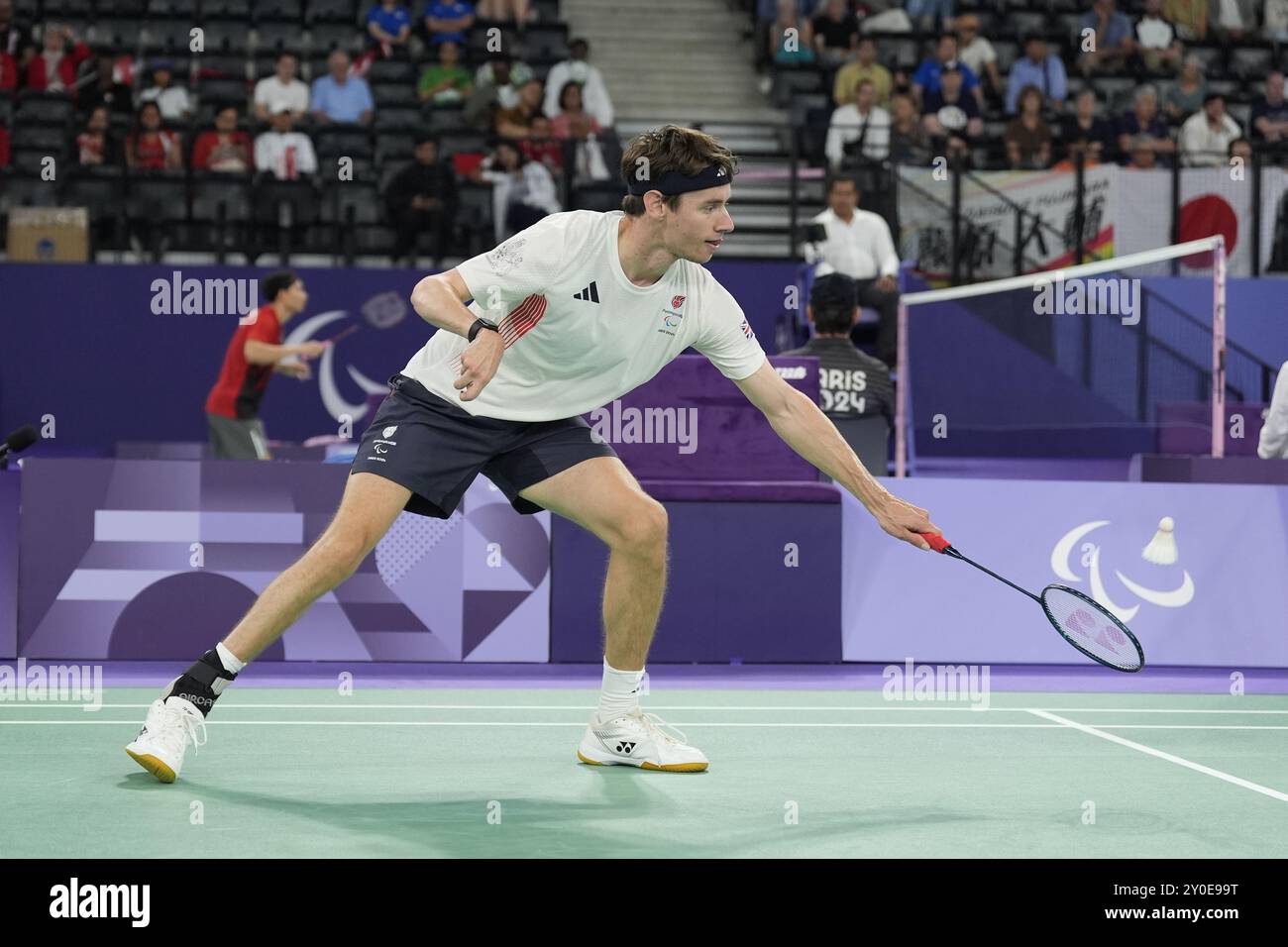 Daniel Bethell during the Badminton Men's gold medal match against ...