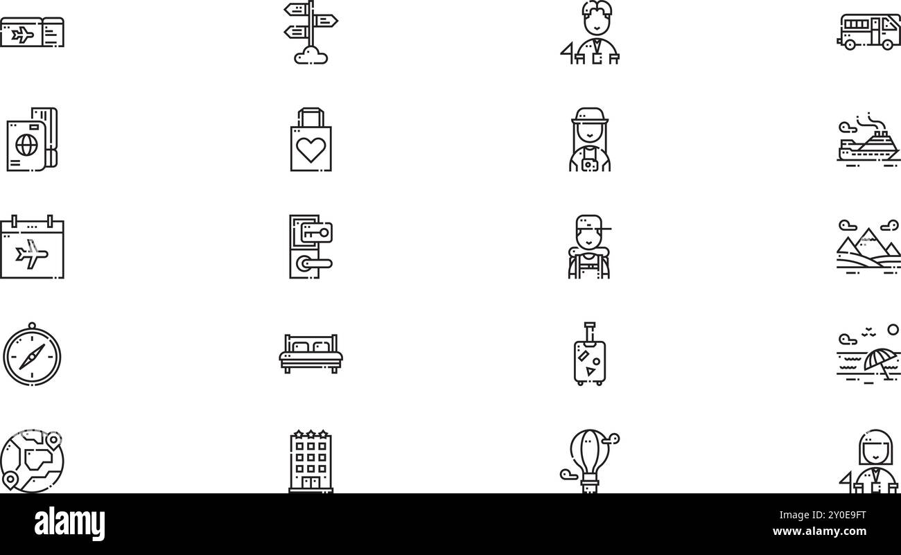 Tourism icons High-Quality Vector Icons Collection with Editable Stroke ...