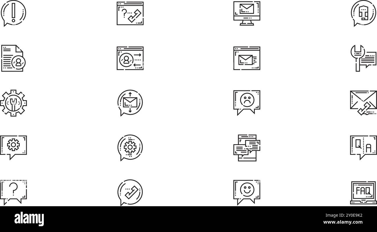 Help and support icons High-Quality Vector Icons Collection with ...