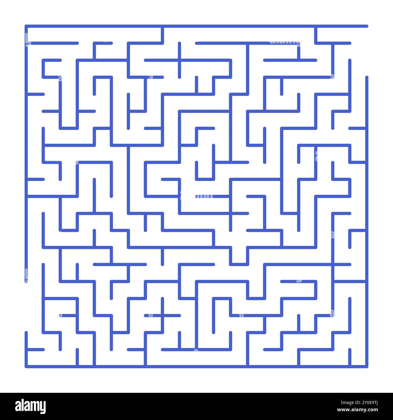 Maze shape design element. There is one entrance and exit and one ...