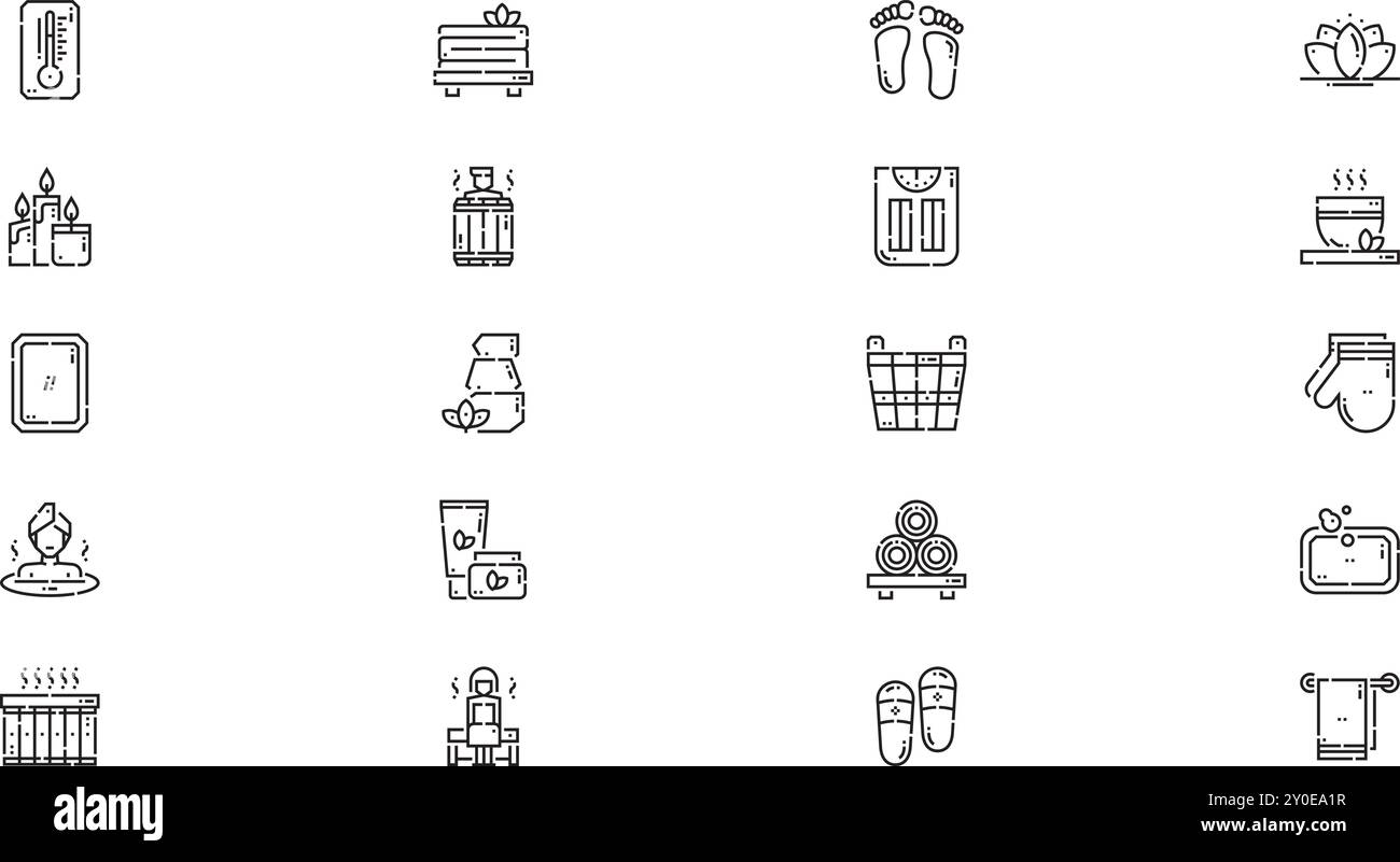 Sauna icons High-Quality Vector Icons Collection with Editable Stroke ...