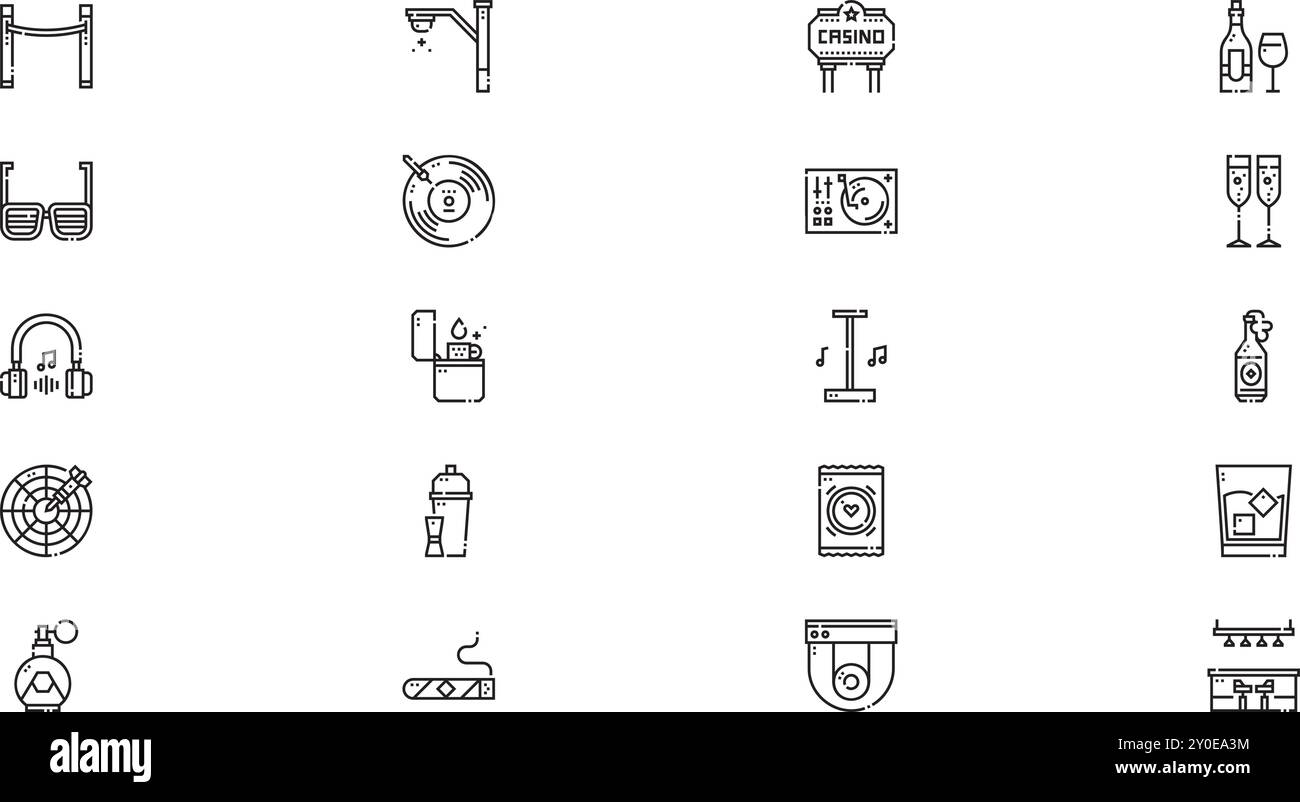 Night life icons High-Quality Vector Icons Collection with Editable ...