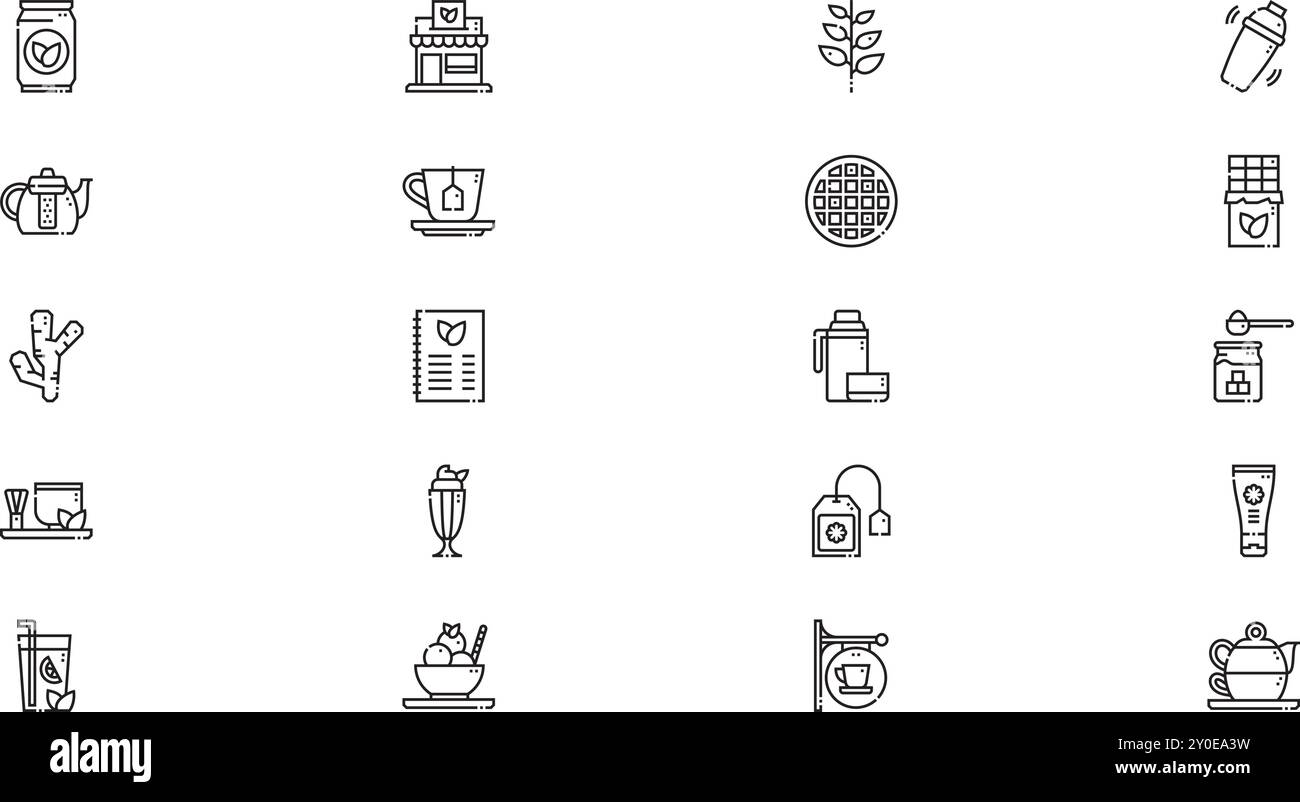 Tea icons High-Quality Vector Icons Collection with Editable Stroke ...