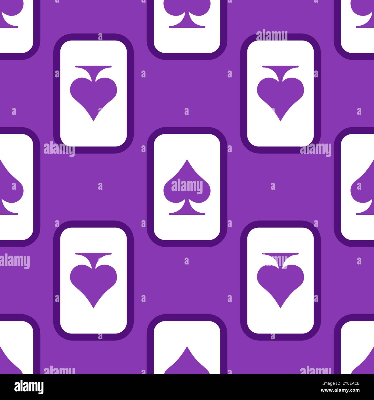 Purple falling playing cards seamless pattern. Poker and Wonderland ...