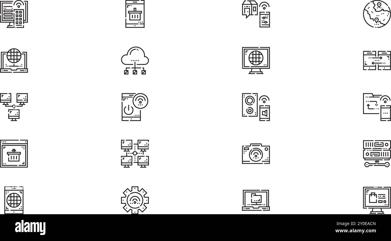 Internet technology icons High-Quality Vector Icons Collection with ...