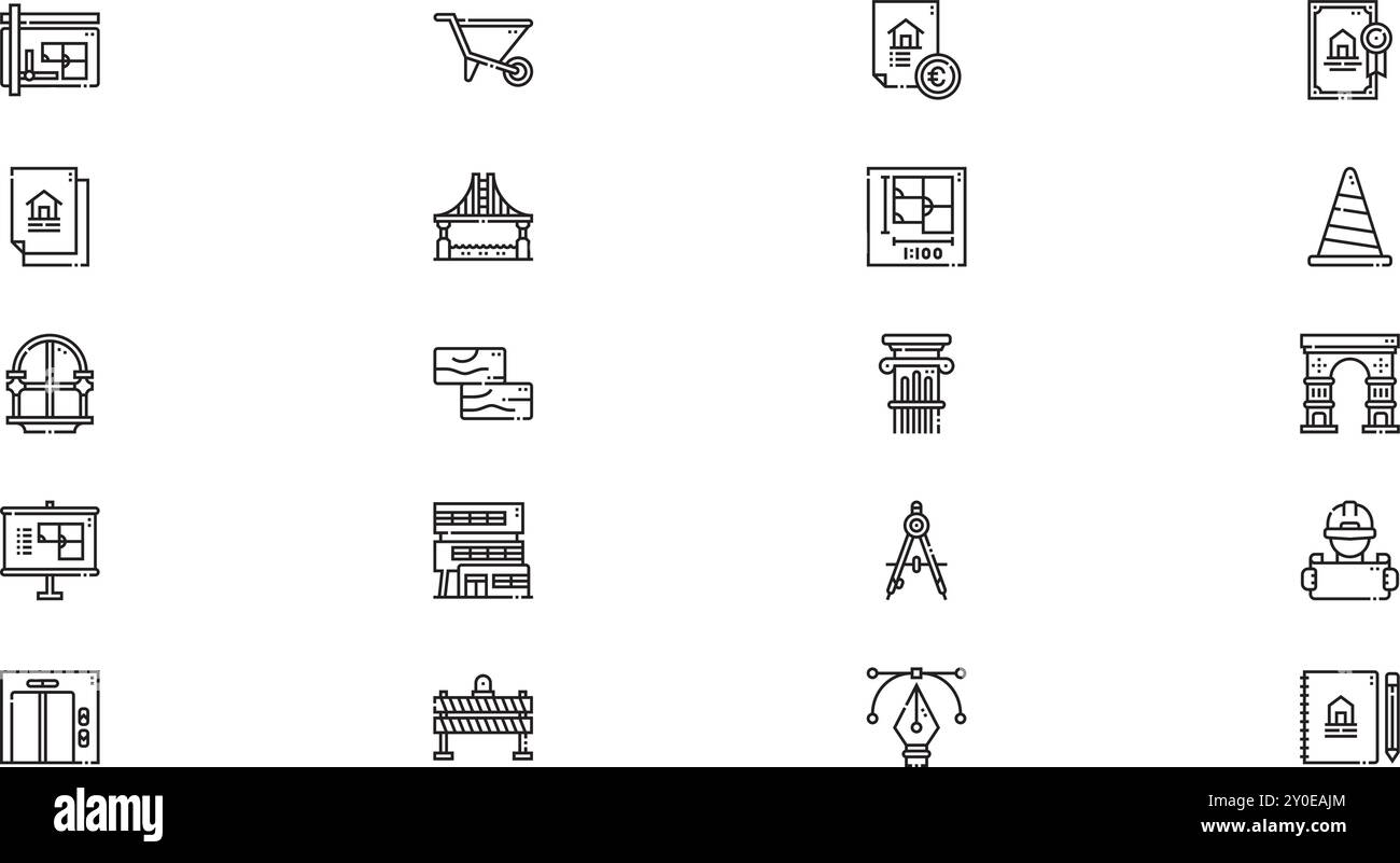 Architecture icons High-Quality Vector Icons Collection with Editable ...