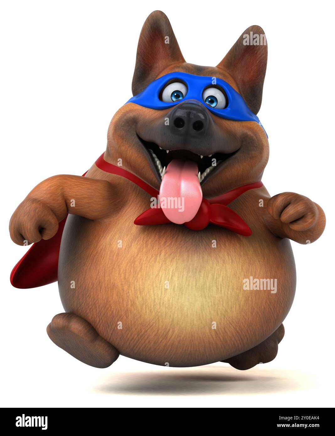 Fun 3D cartoon illustration of a dog superhero Stock Photo - Alamy