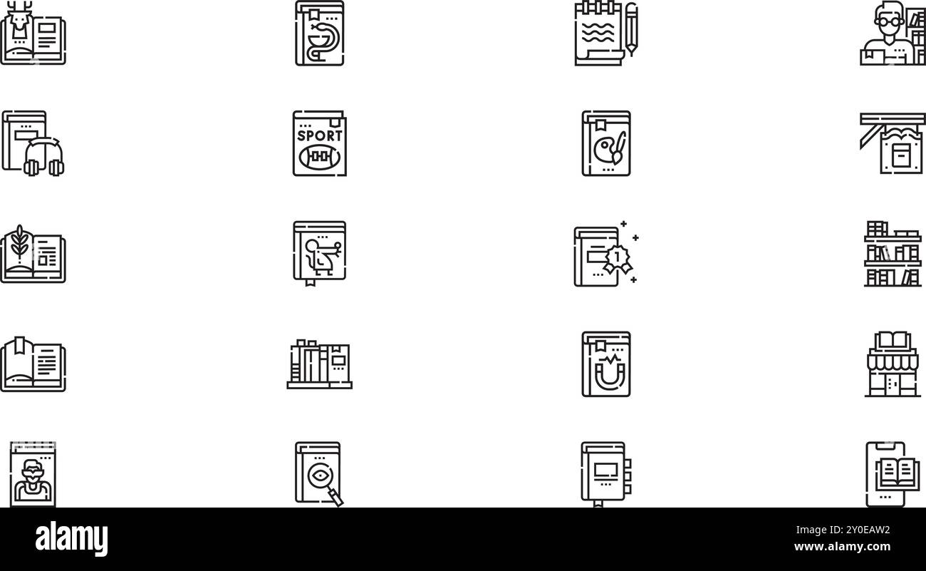 Book store icons High-Quality Vector Icons Collection with Editable ...