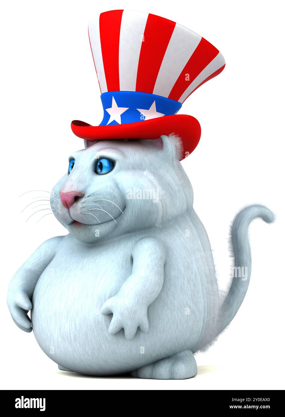 Fourth of july cat cartoon hi-res stock photography and images - Alamy