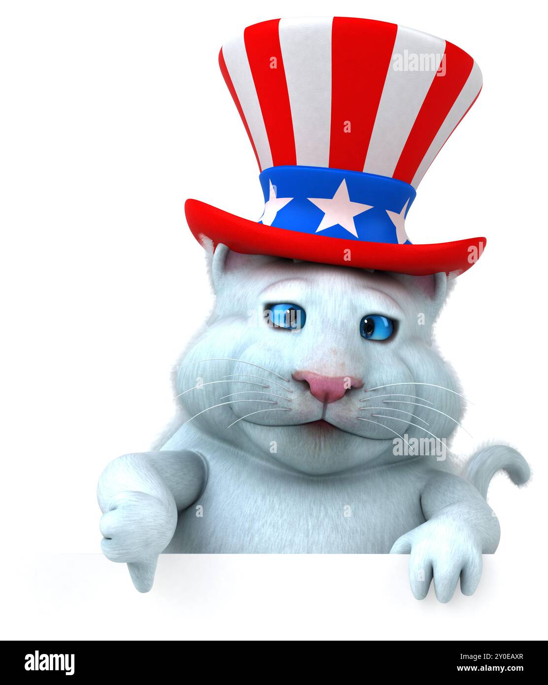Fourth of july cat cartoon hi-res stock photography and images - Alamy