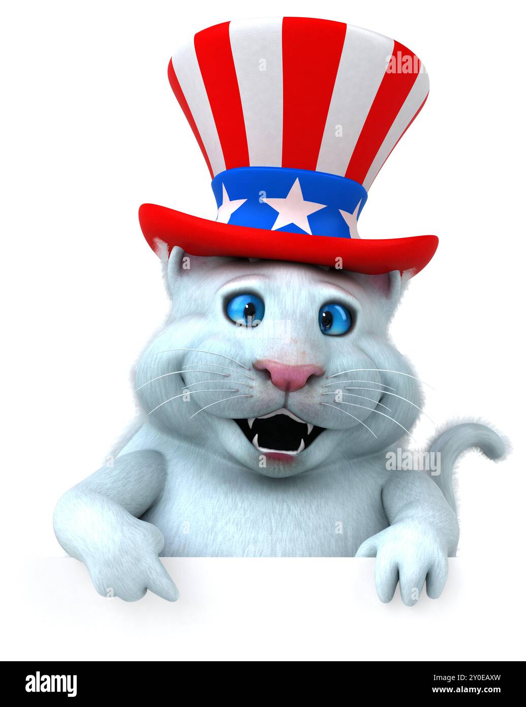 Fourth of july cat cartoon hi-res stock photography and images - Alamy