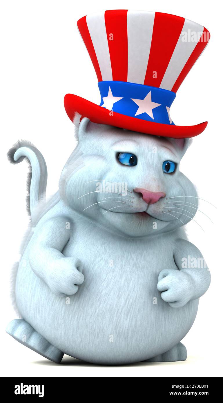 Fourth of july cat cartoon hi-res stock photography and images - Alamy