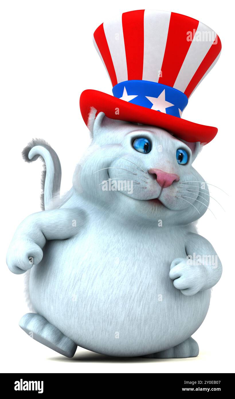 Fourth of july cat cartoon hi-res stock photography and images - Alamy