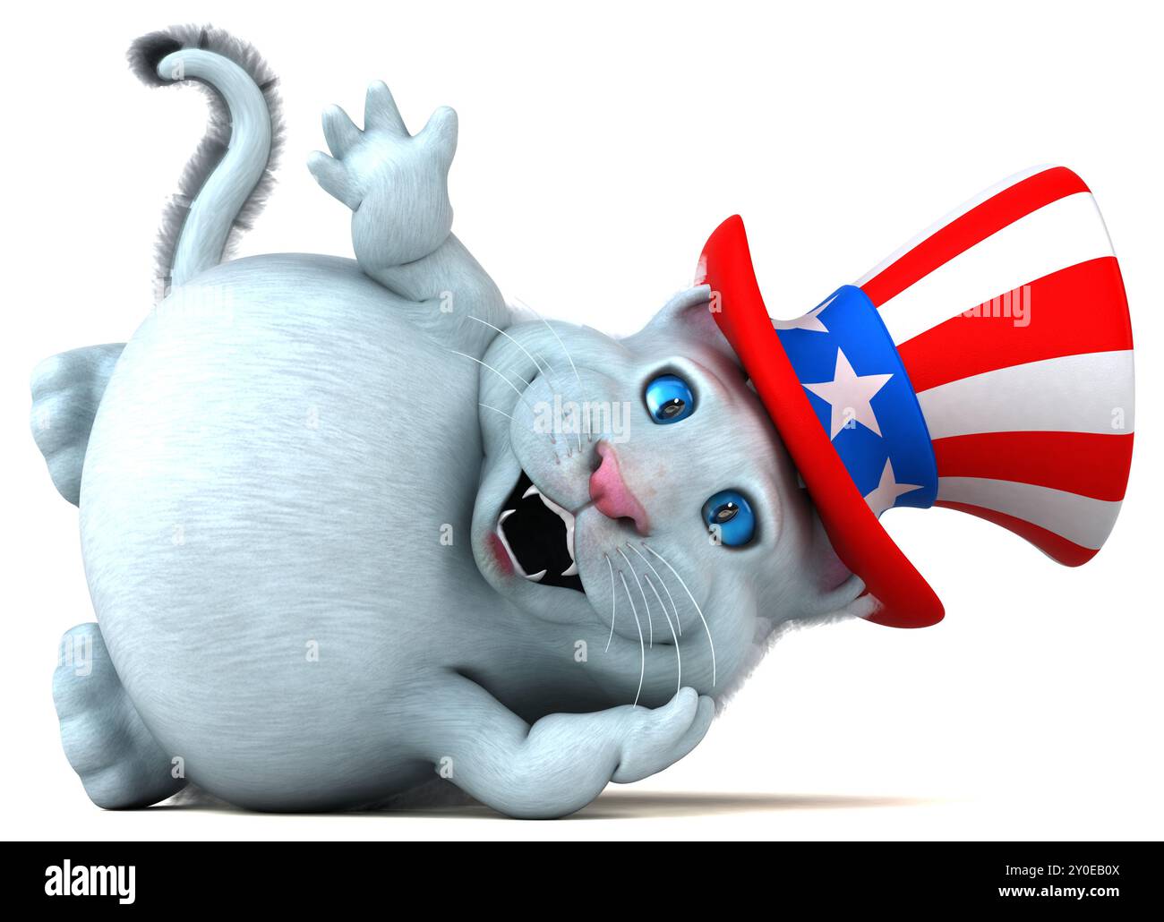 Fourth of july cat cartoon hi-res stock photography and images - Alamy